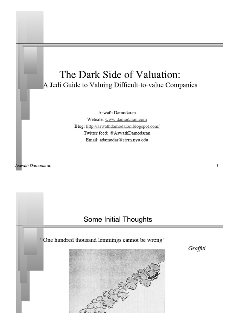 Dark Side of Valuation Explained | PDF