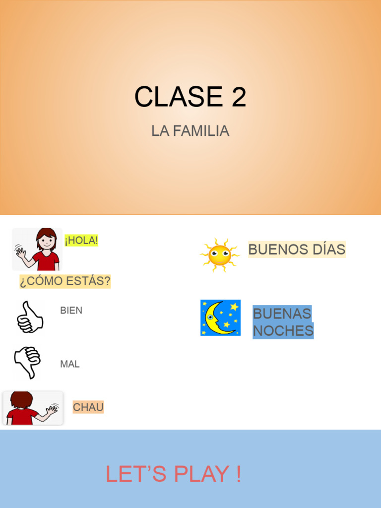 Clase 2 - La Familia - Español | PDF