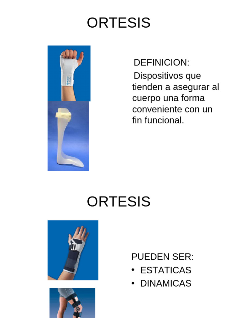 Definición y tipos de ortesis | PDF | Fuerza | Mecánica