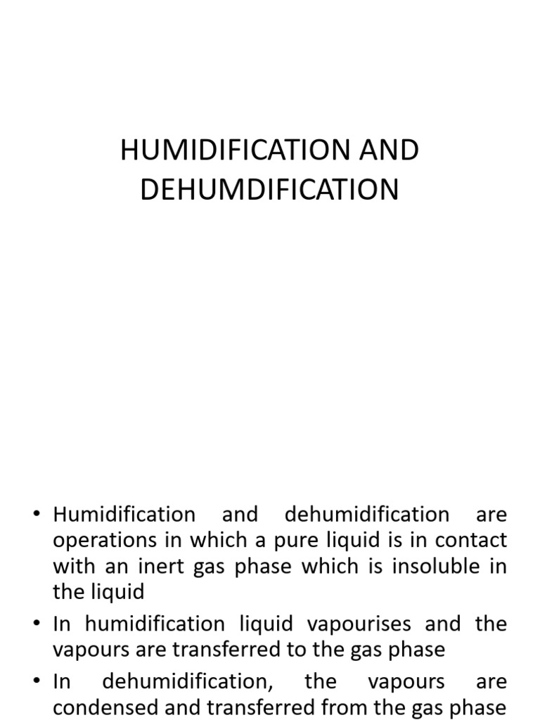 Module - 4 - Humidification Mto Ktu Che | PDF | Humidity | Vapor