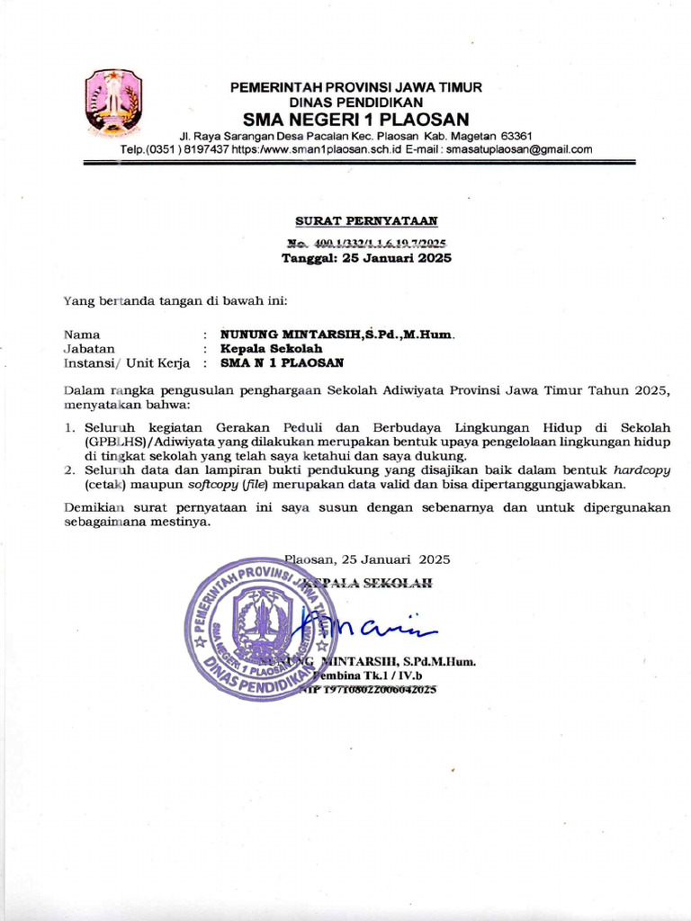 Surat Keabsahan | PDF