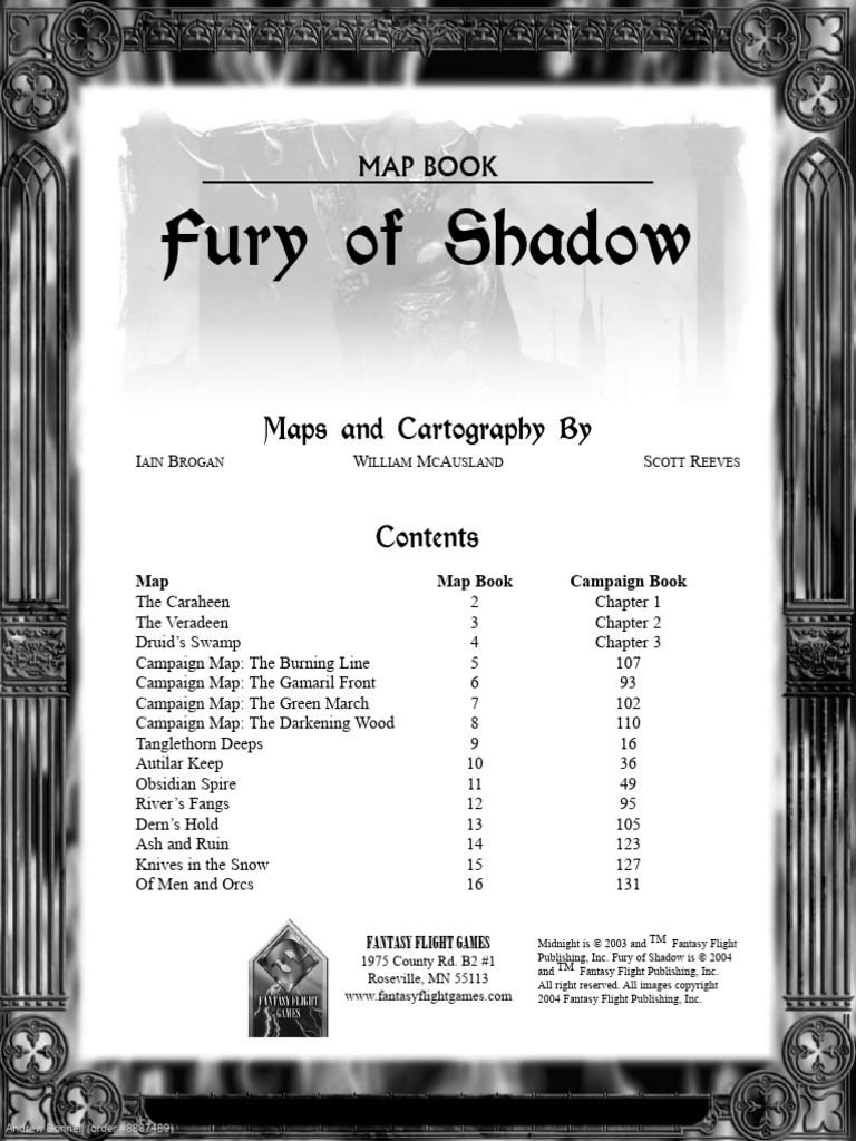 Midnight - Fury of Shadow Map Book | PDF | Cartography