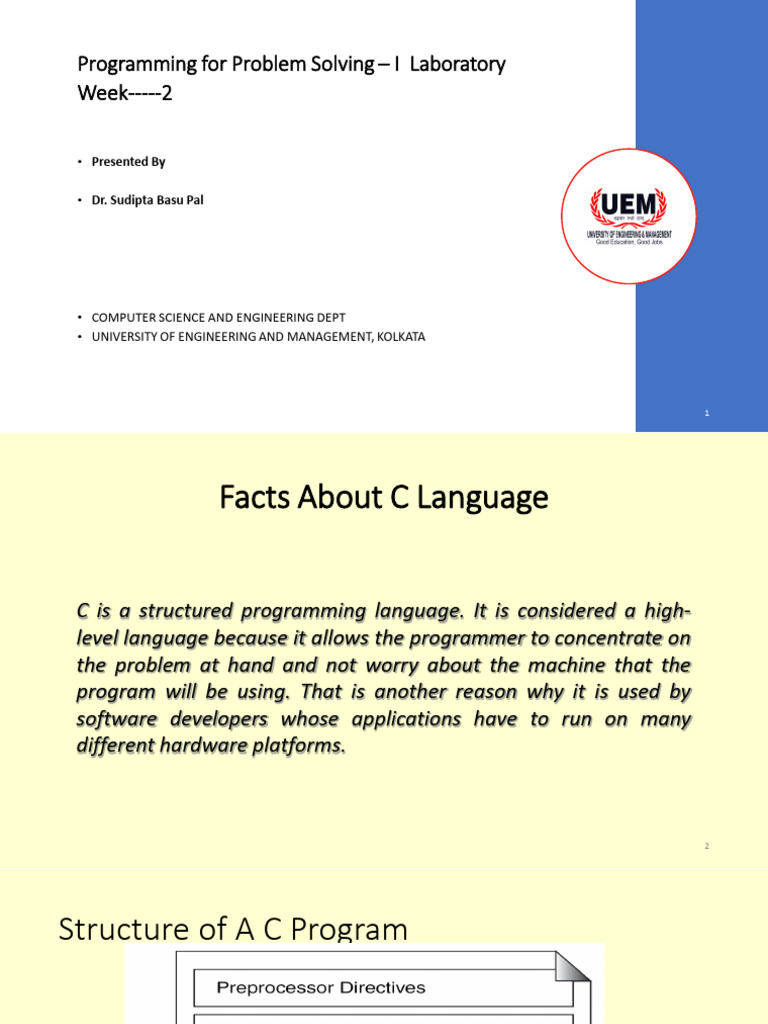 Programming For Problemsolving Clab Week-2 | PDF | Integer (Computer Science) | Data Type