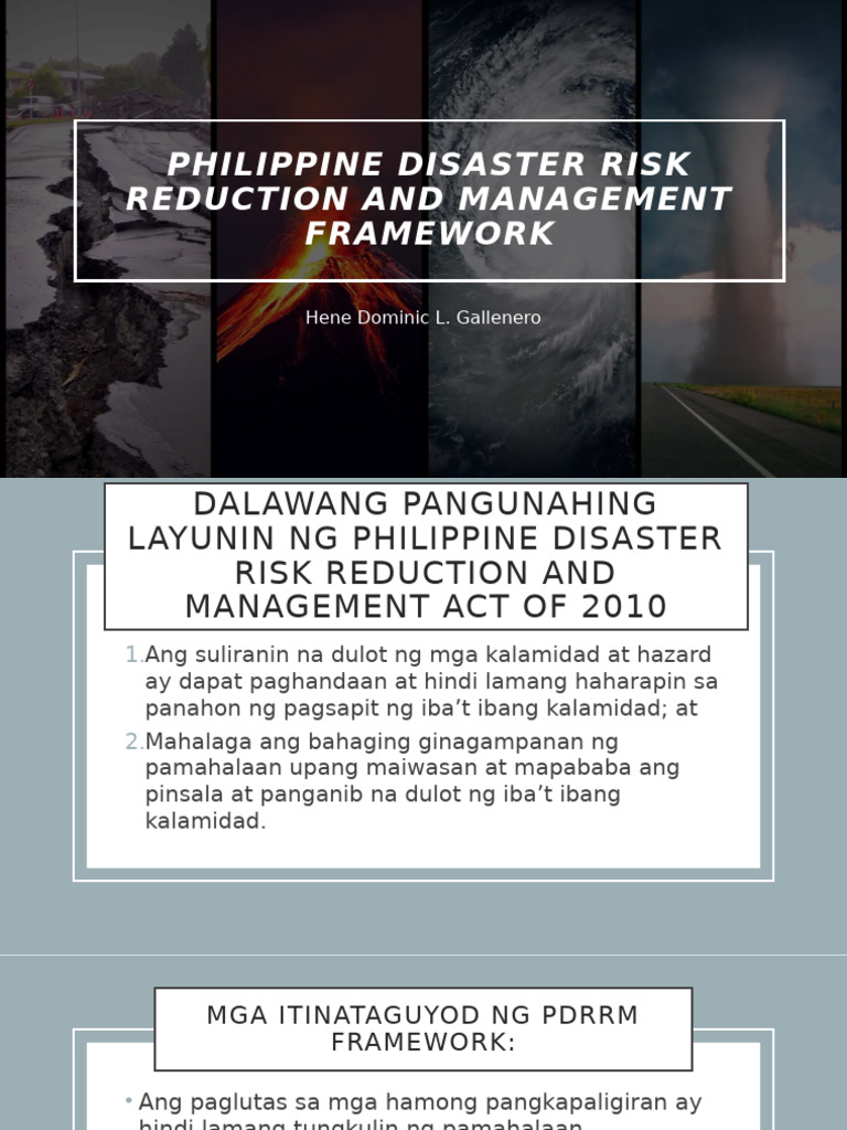 Philippine Disaster Risk Reduction and Management Framework | PDF