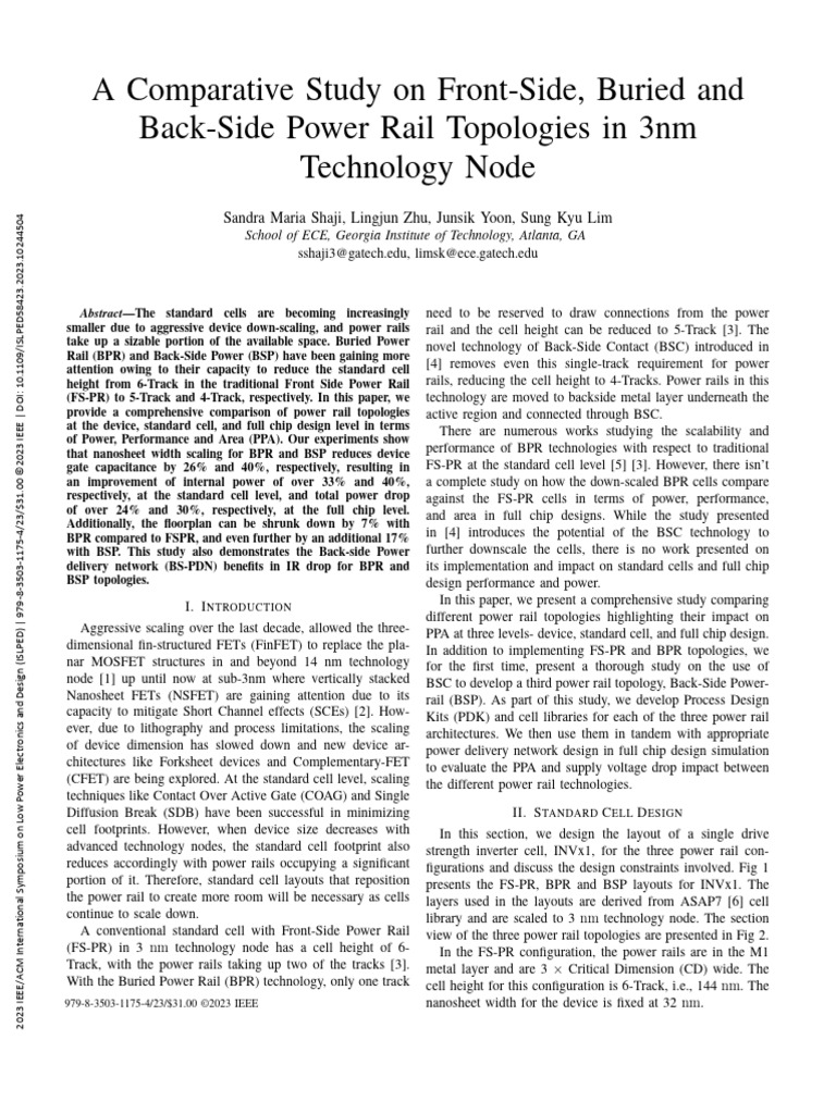 Power Rail Topologies in 3nm Technology | PDF | Electronics | Digital ...