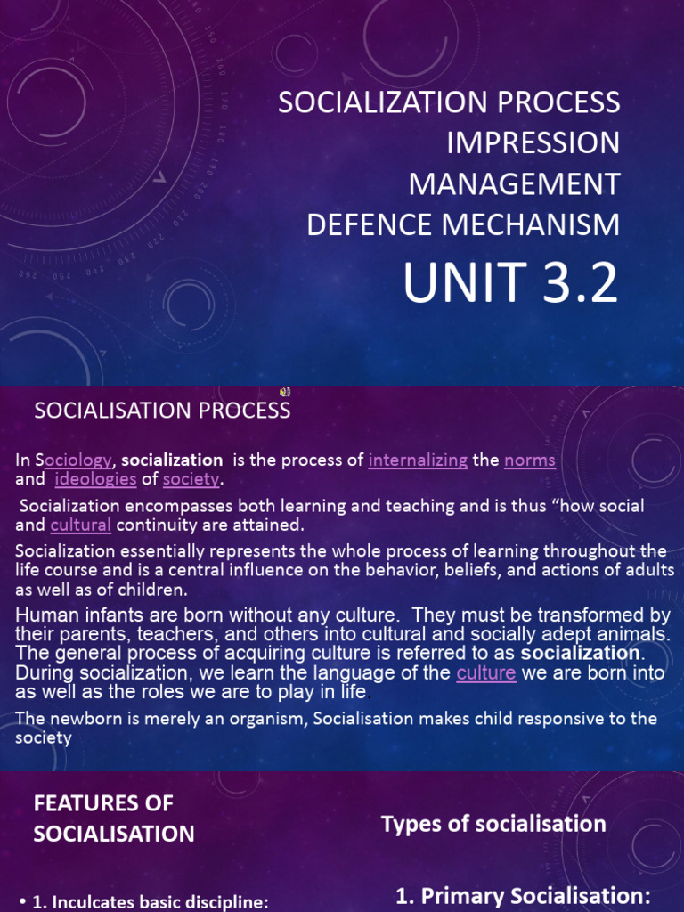 Socialization, Impression Management, and Defense Mechanisms | PDF ...