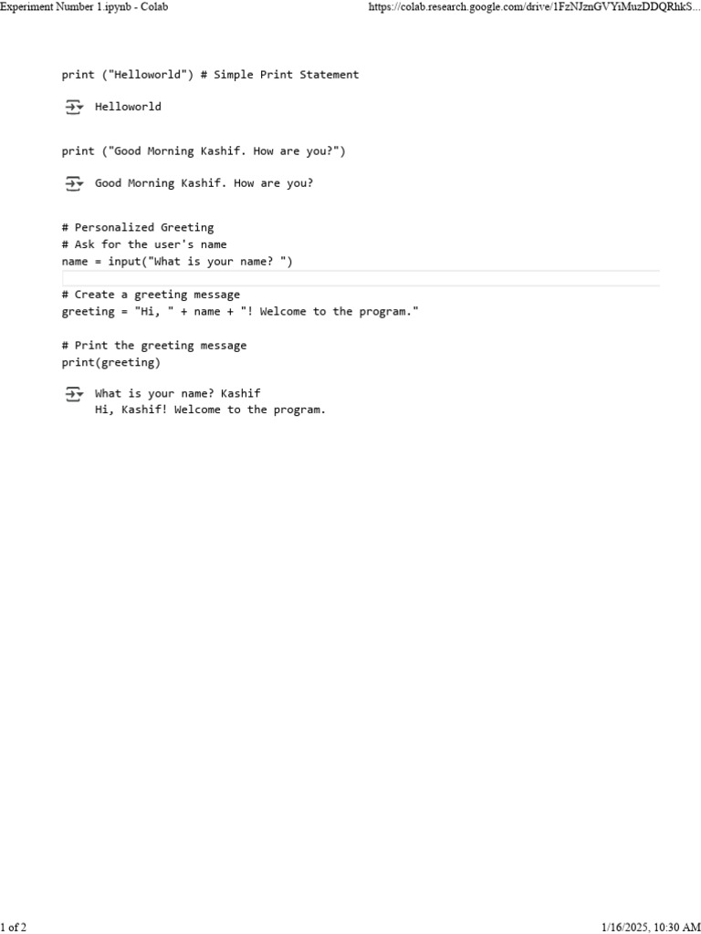 Experiment Number 1 Ipynb Colab Pdf