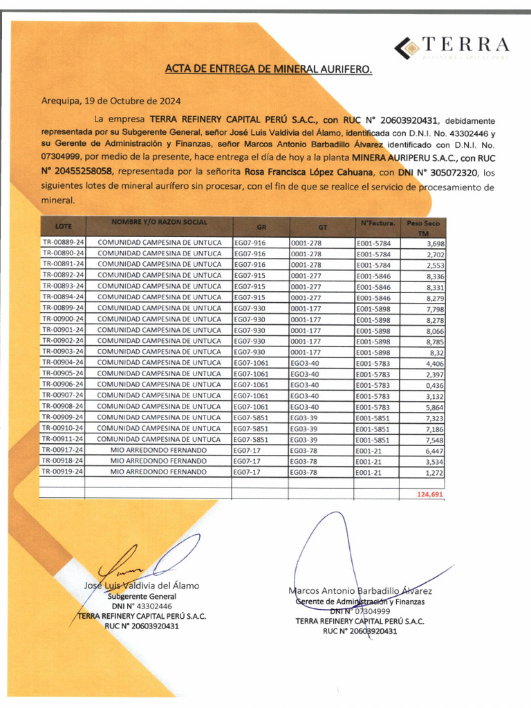 Acta de Entrega CA-17 b2-2024 | PDF