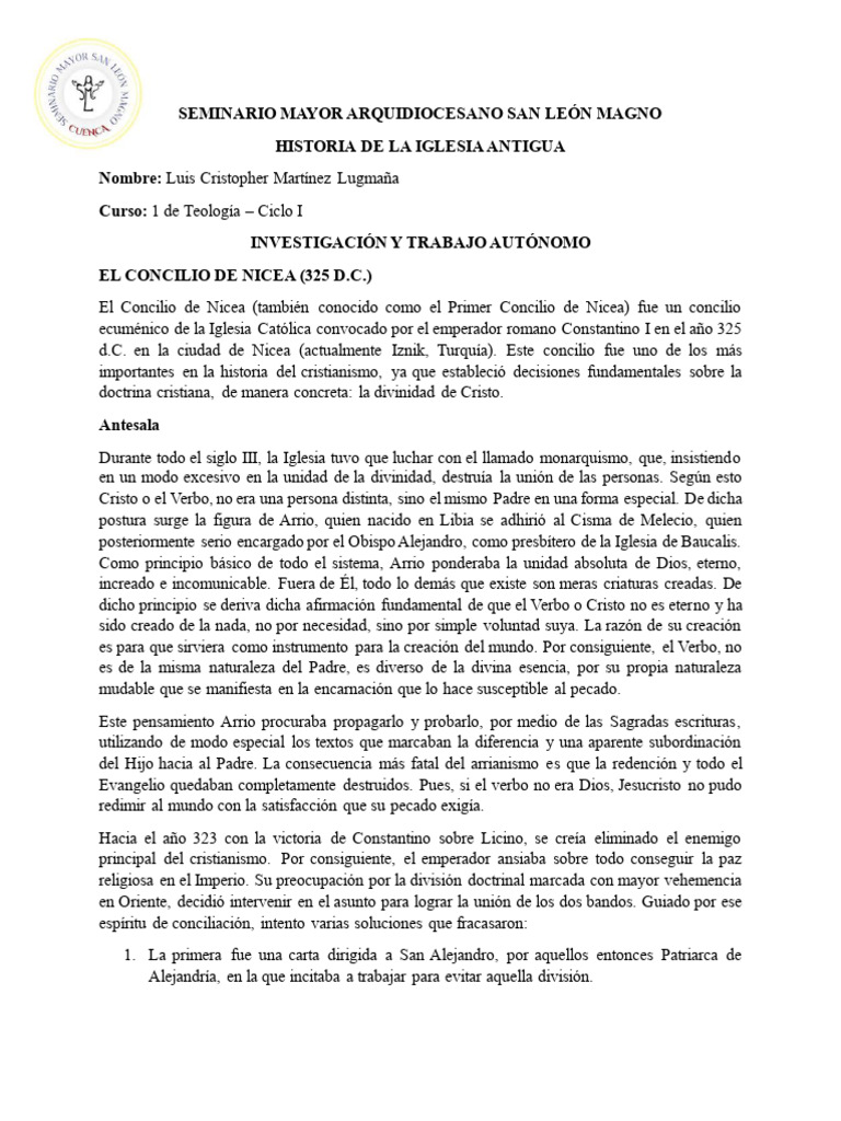 Concilio de Nicea y Calcedonia | PDF | Papa | Iglesia Católica