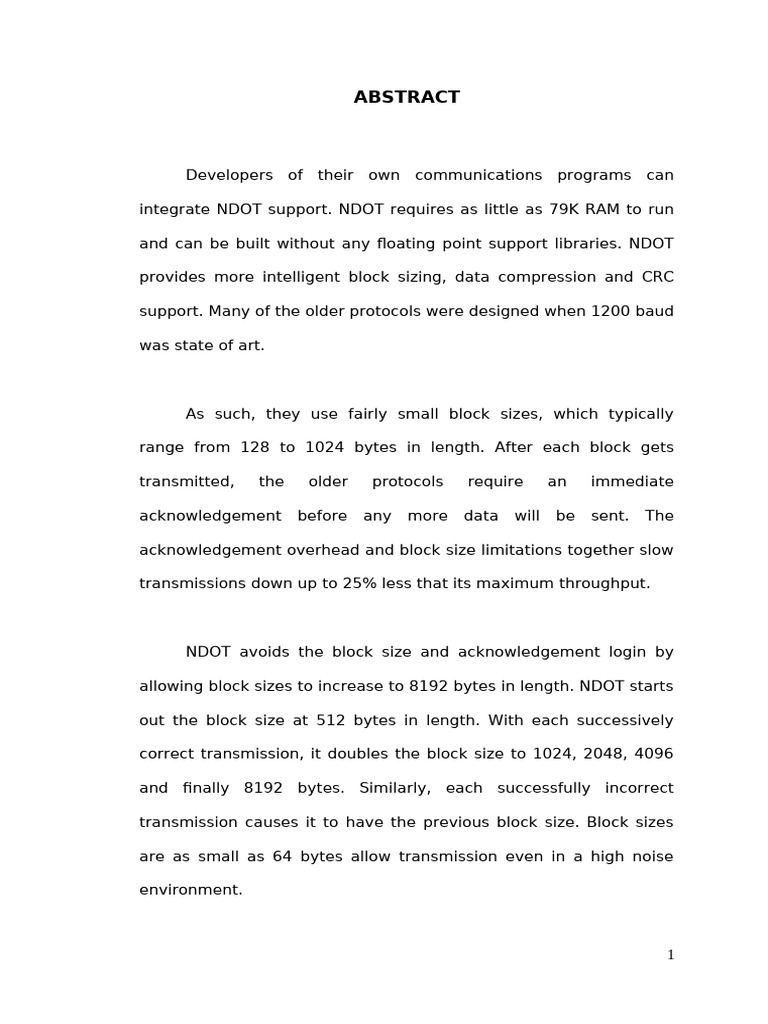 NDOT: Enhanced File Transfer Protocol | PDF | Network Socket | Port ...
