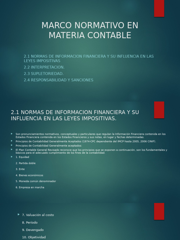 Marco Normativo en Materia Contable | PDF | Contabilidad | Estado ...