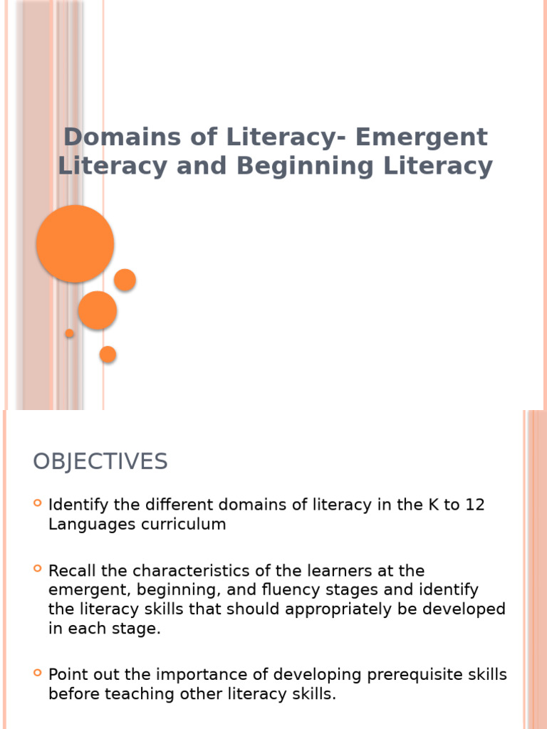 Session 4-Domains of Literacy | PDF | Reading Comprehension | Literacy