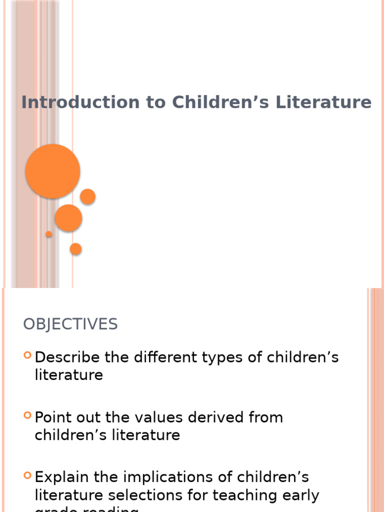Session 10-Intro To Children's Lit | PDF | Children's Literature ...