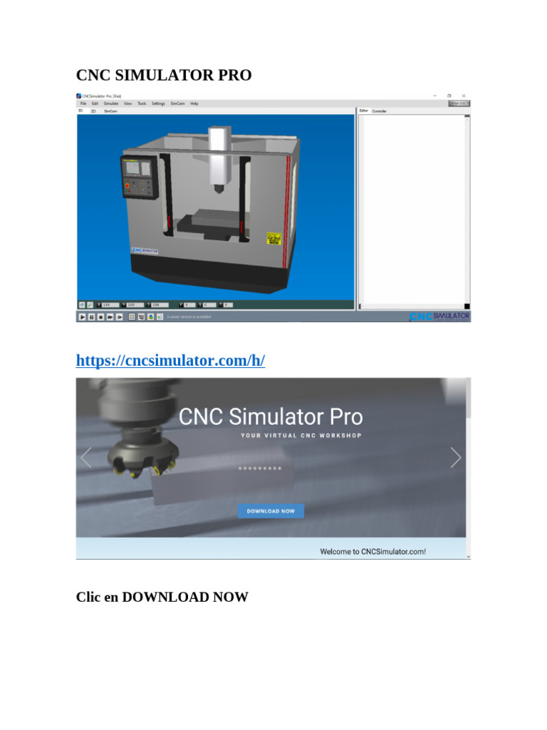 CNC SIMULATOR PRO - Descarga | PDF