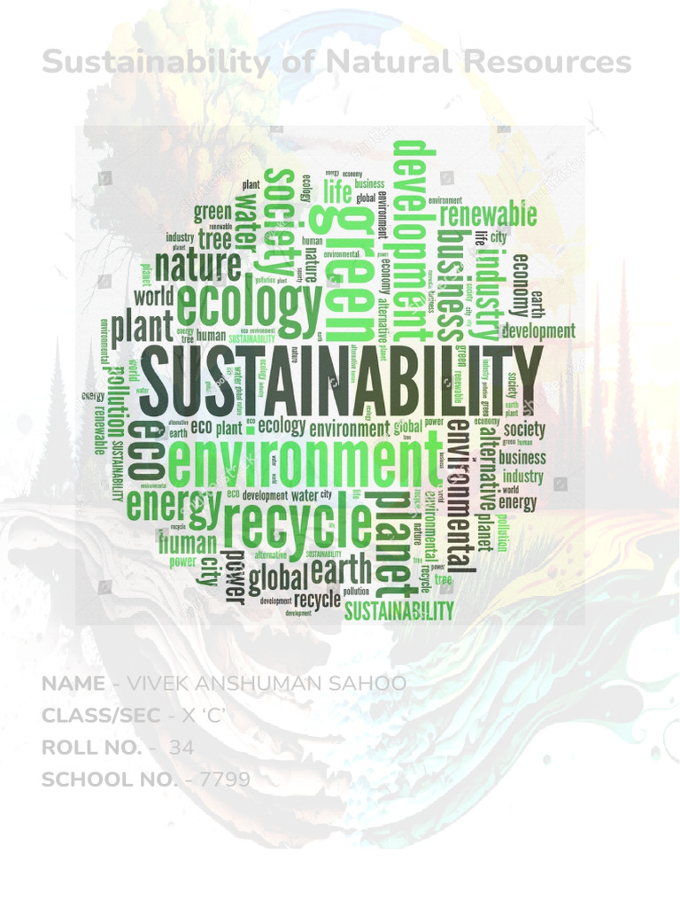 Sustainability of Natural Resources - 2 | PDF