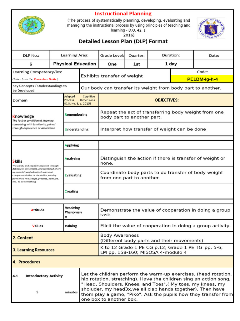 p_e__g1_-_dlp_6 | PDF | Learning | Knowledge