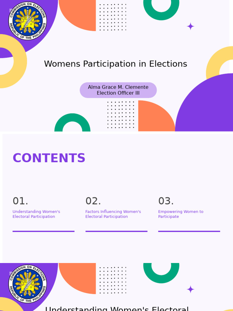 Women's Electoral Participation Insights | PDF | Elections | Suffrage