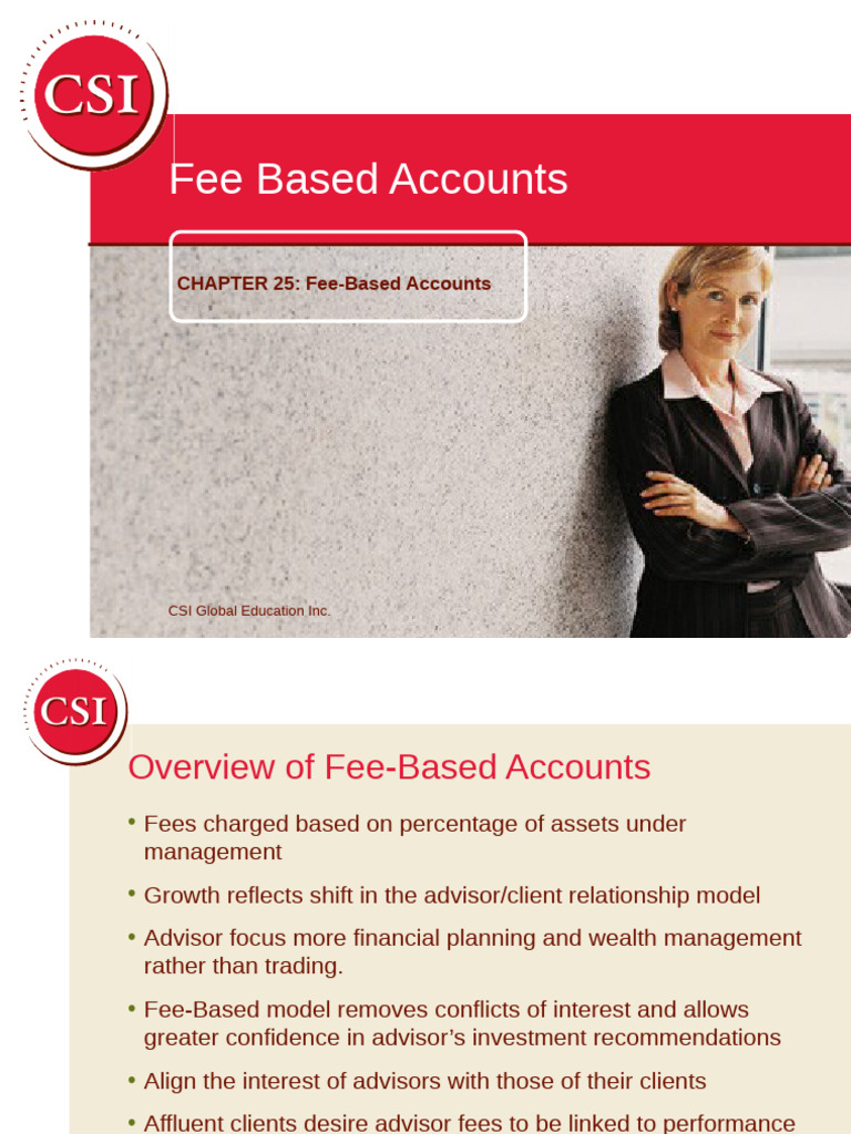 Ch25 Fee - Based - Accounts | PDF | Exchange Traded Fund | Mutual Funds