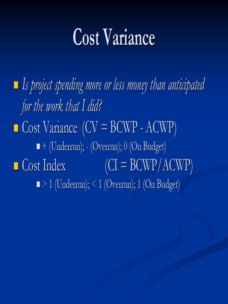 Understanding Cost and Time Variance | PDF