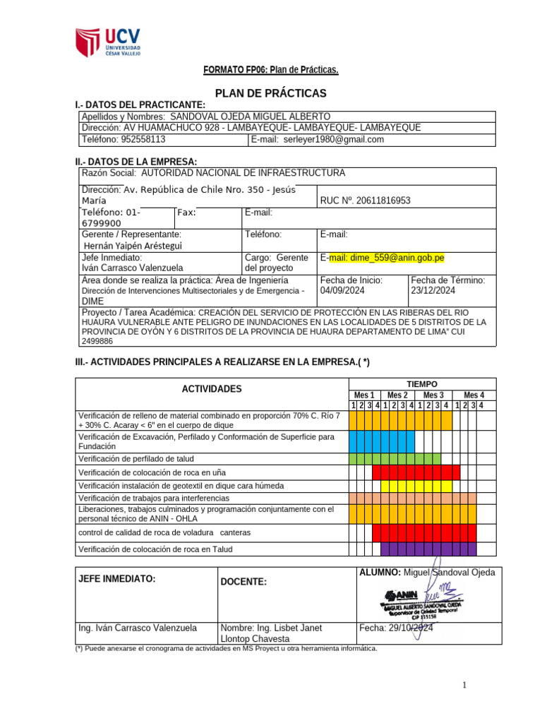 Plan de Prácticas de Ingeniería | PDF