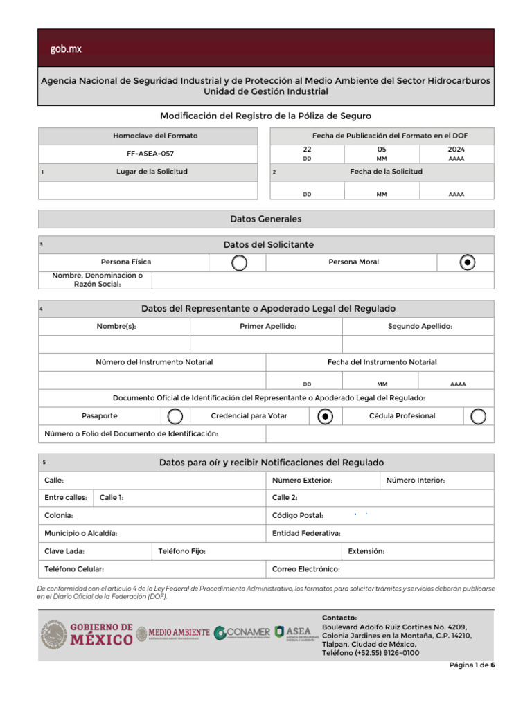 Modificación Póliza Seguro Hidrocarburos | PDF | Póliza de seguros | México