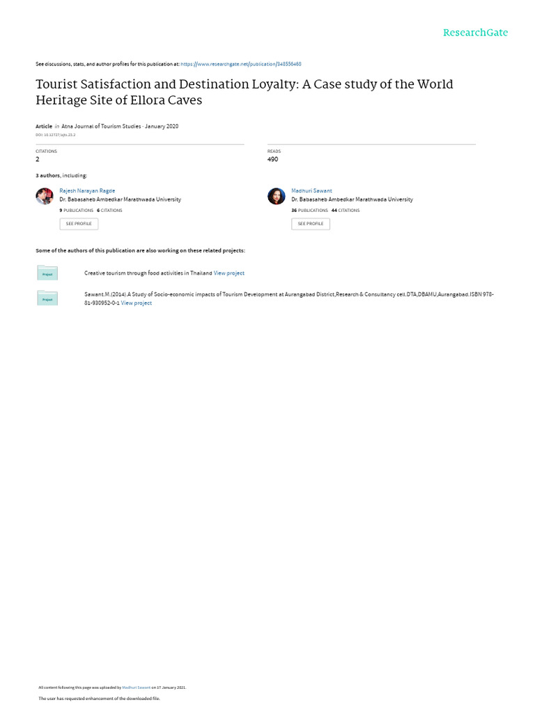 Tourist Satisfactionand Destination Loyalty | PDF | Tourism | Customer ...