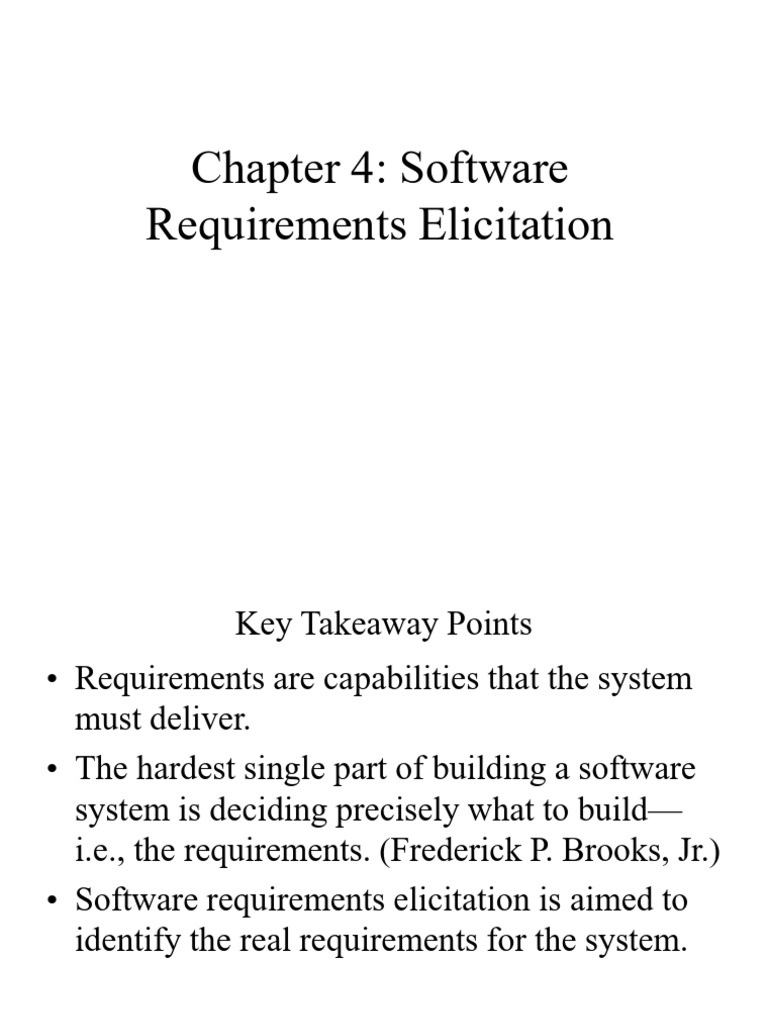 OO Chapter 4 - Software Requirements Elicitation | PDF | Use Case | Software Development Process