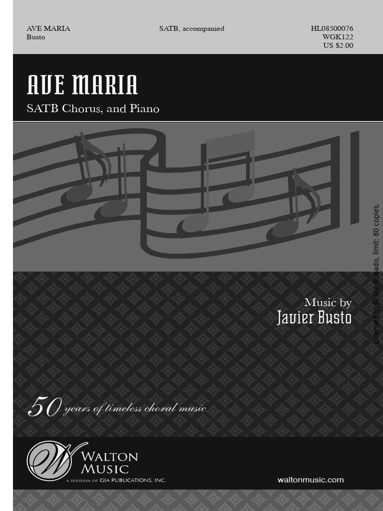 Ave Maria - Concert Choir | PDF