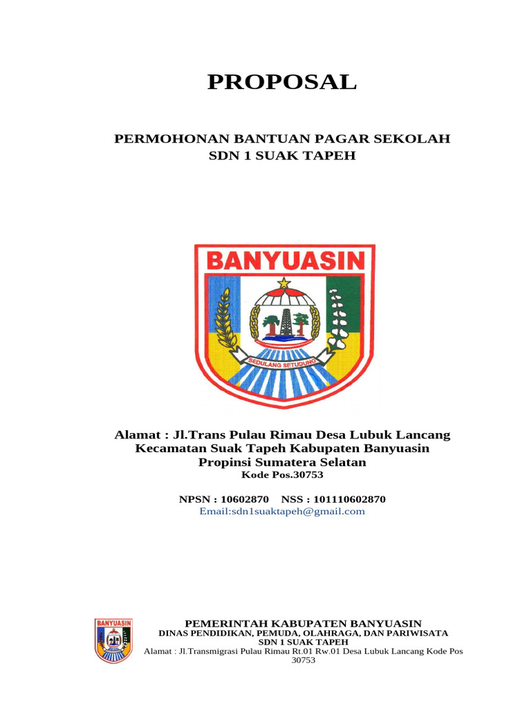 Proposal Pagar Sekolah | PDF
