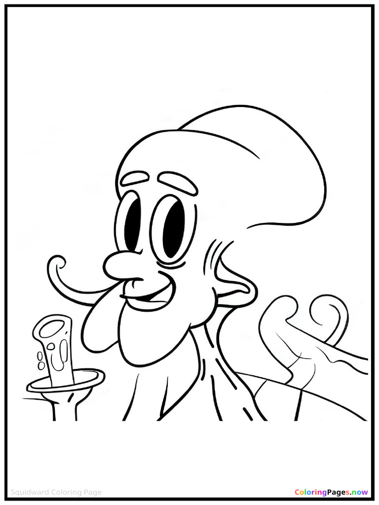 Squidward Coloring Page 1841 1514 | PDF