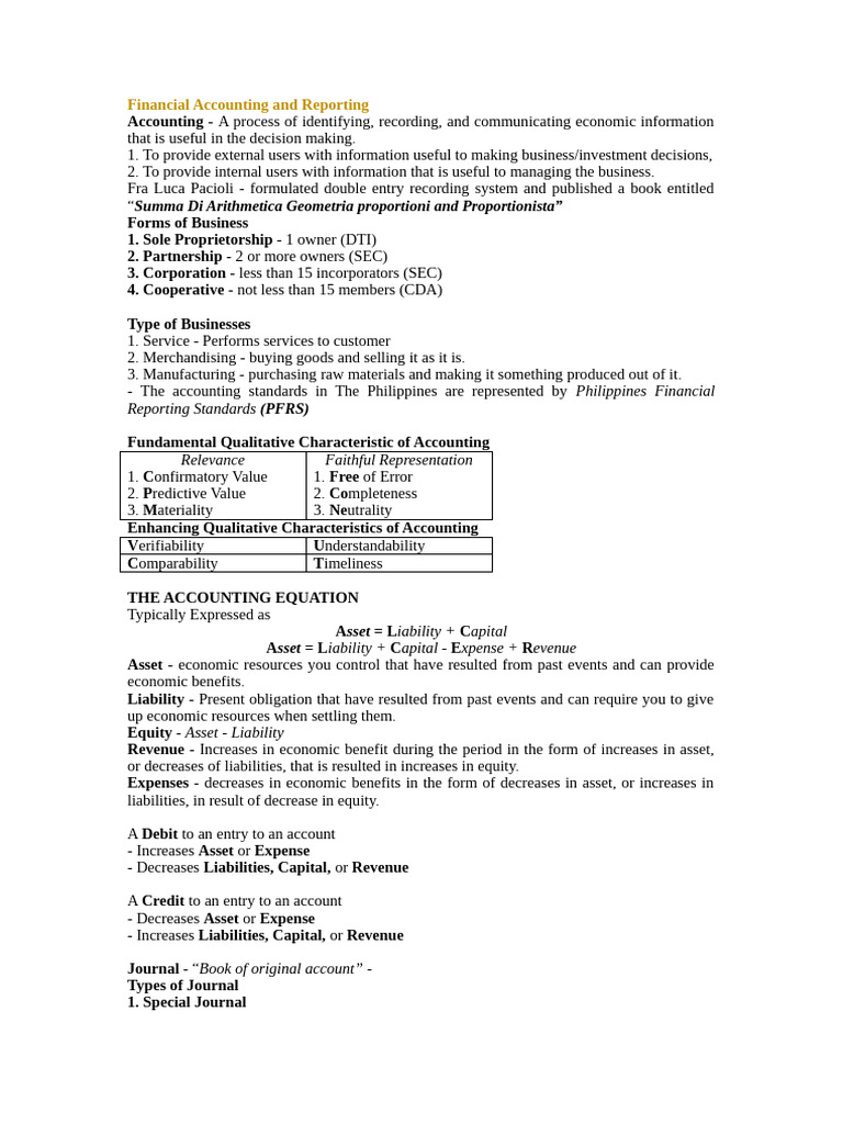 Financial Accounting and Reporting | PDF | Debits And Credits | Receipt