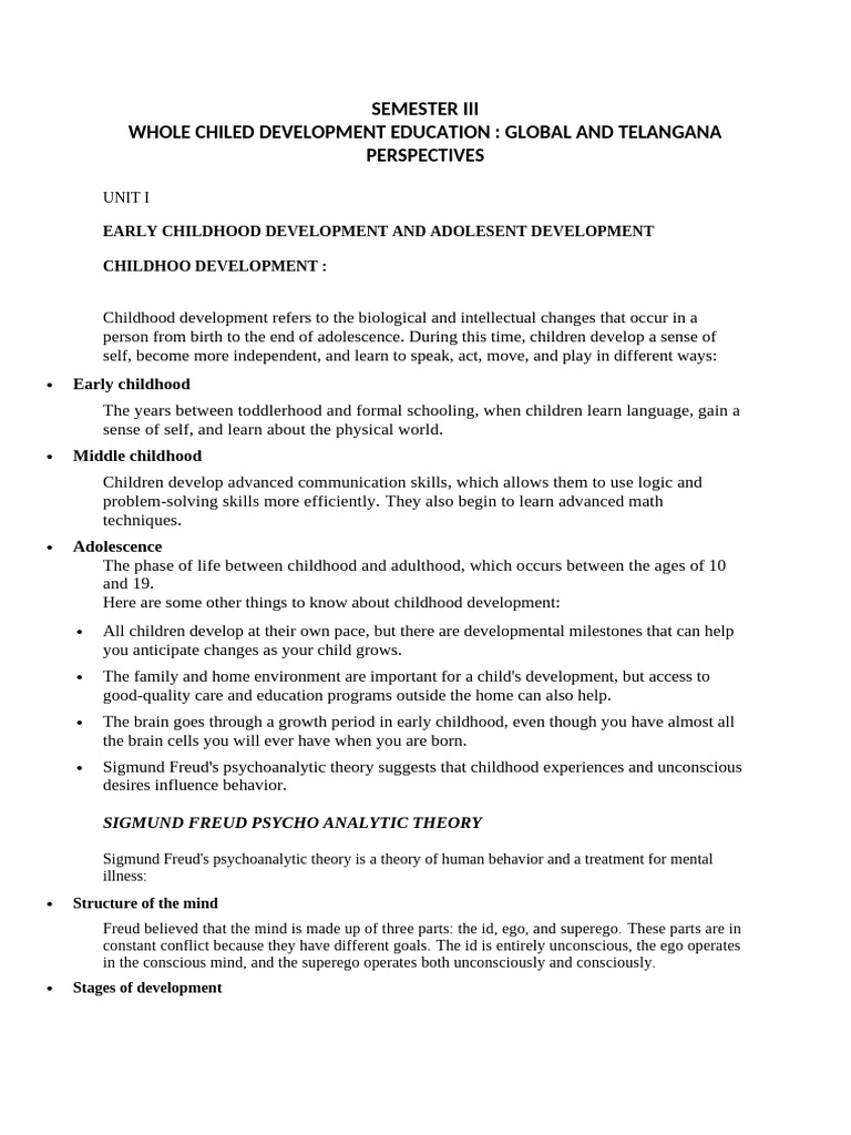 Assignment For Whole Child Development Education | PDF | Psychological Resilience | Adolescence