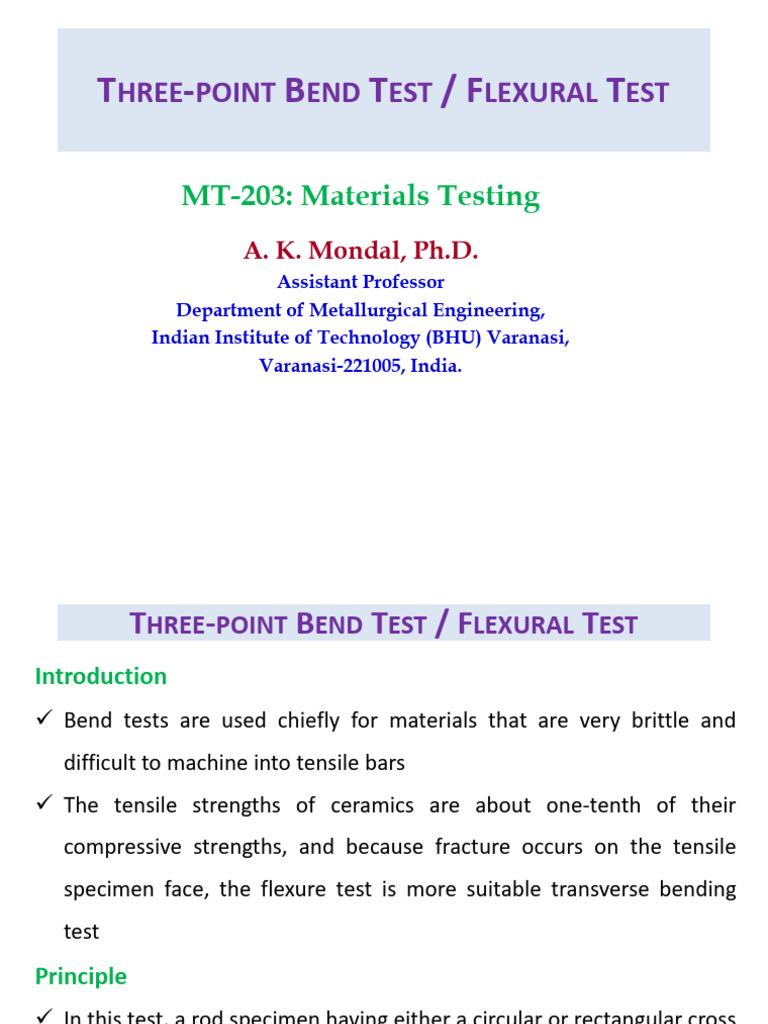 Three Point Bend Test - AKM | PDF