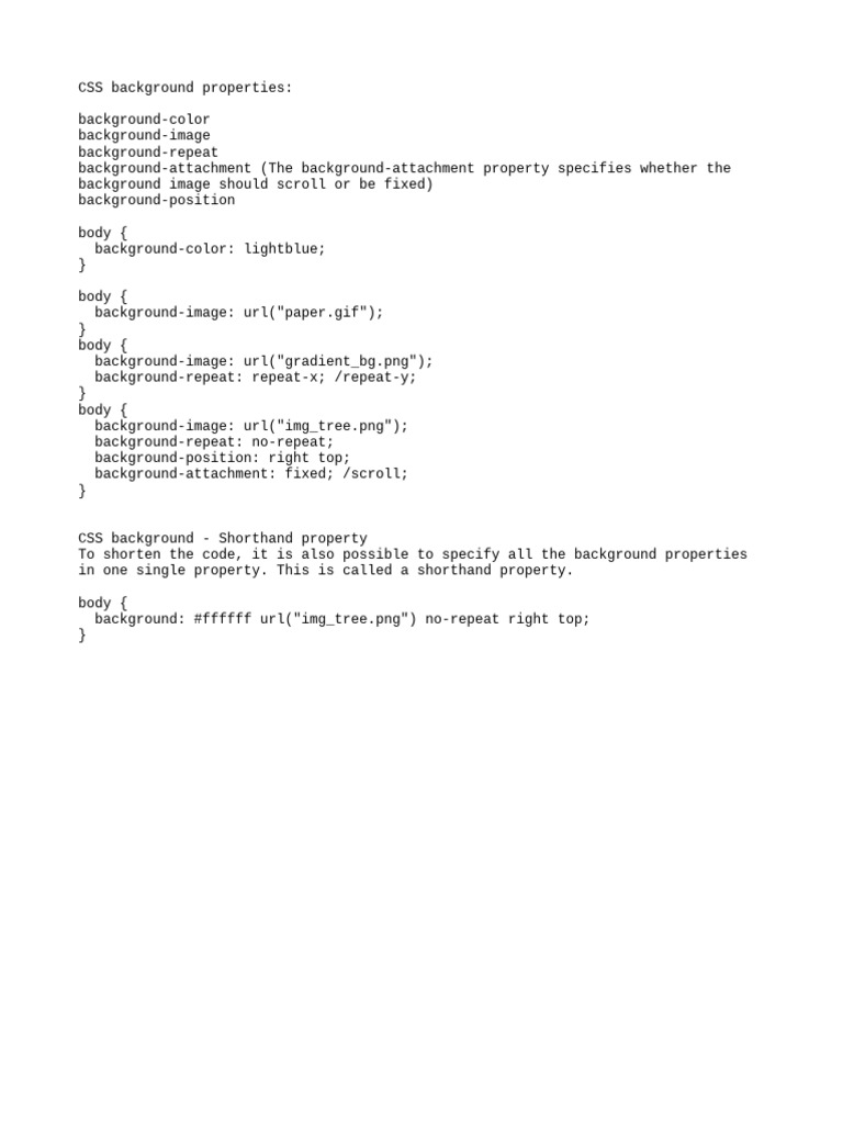 Css Background | PDF