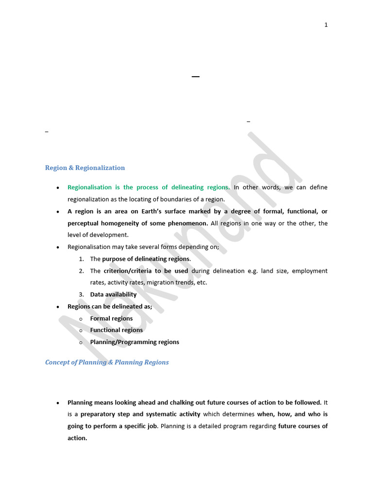 Regionalization Methods for UPSC Geography | PDF | Statistics | Geography
