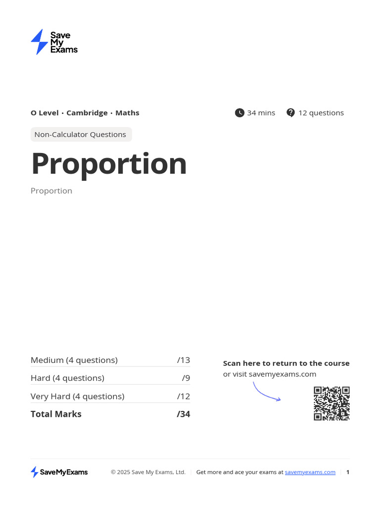 proportion | PDF | Mathematics | Mathematical Relations