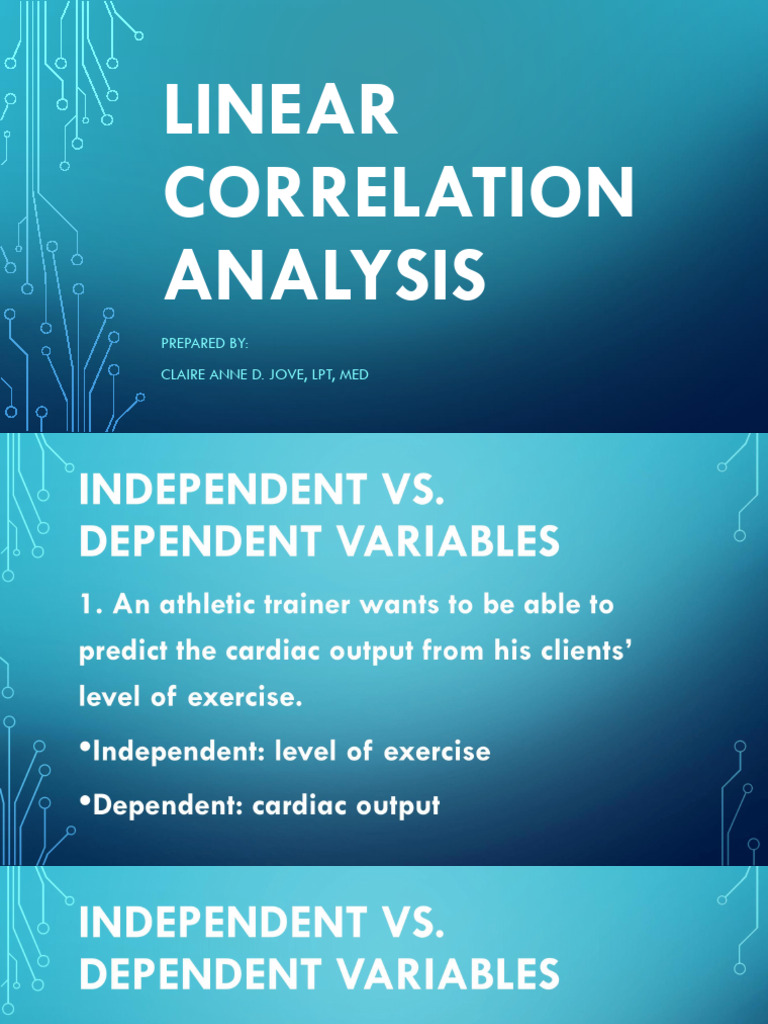 Linear Correlation & Regression Analysis | PDF