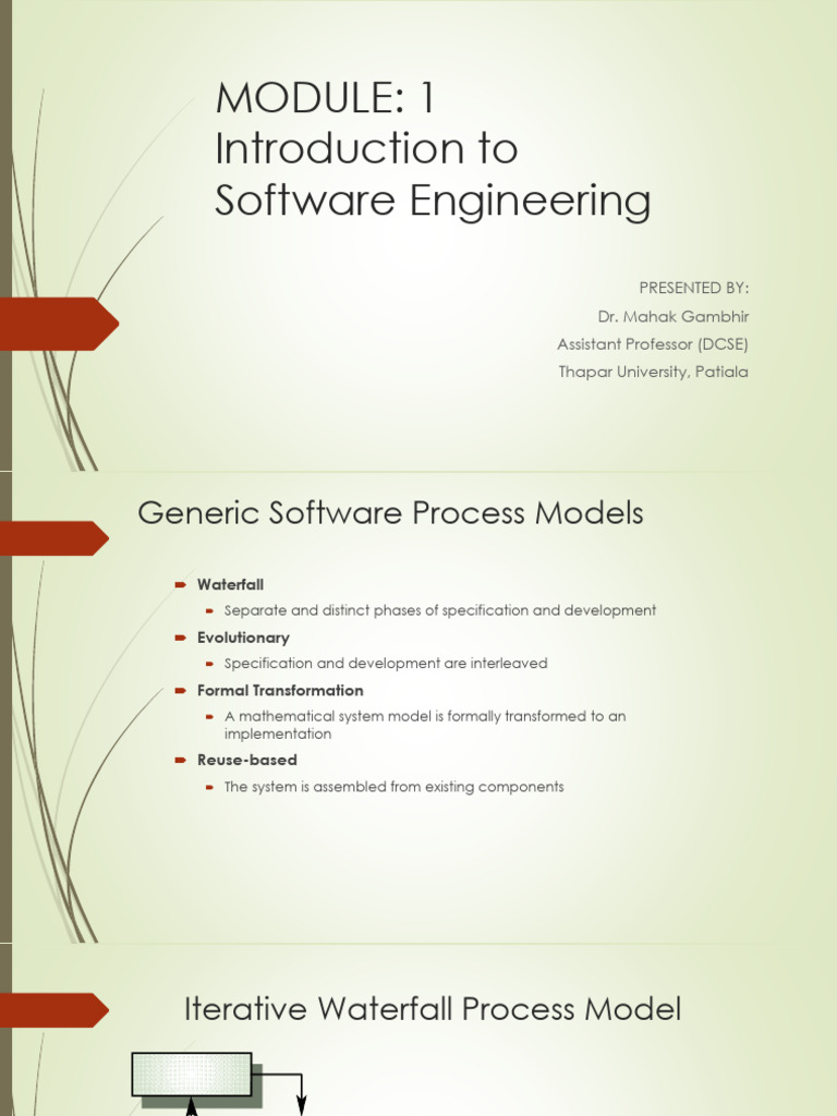 LECTURE-2 (MODULE 1) - Modified V-Model | PDF | Software Development Process | Software Prototyping