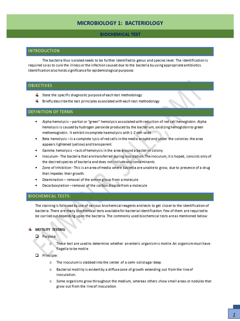 Module 8 Biochemical Test | PDF | Streptococcus | Staphylococcus