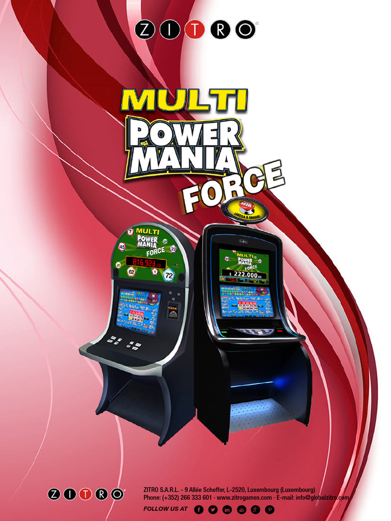 Multi Zitro Powermania Force | PDF | Slot Machine | Gambling