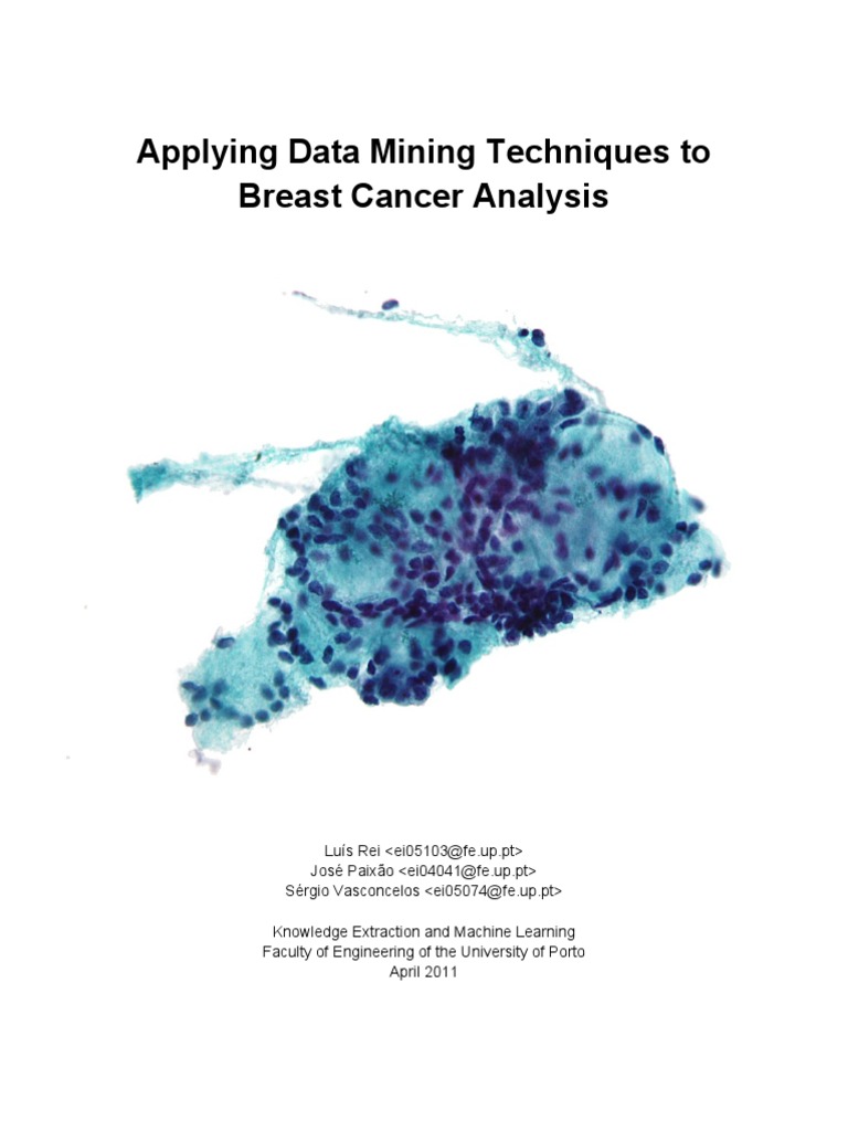 Applying Data Mining Techniques To Breast Cancer Analysis Pdf 0557