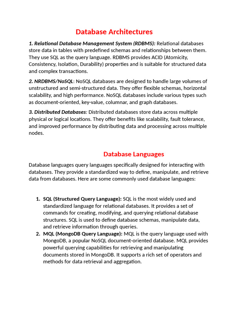 DBMS_Lect-3 | PDF | Databases | No Sql