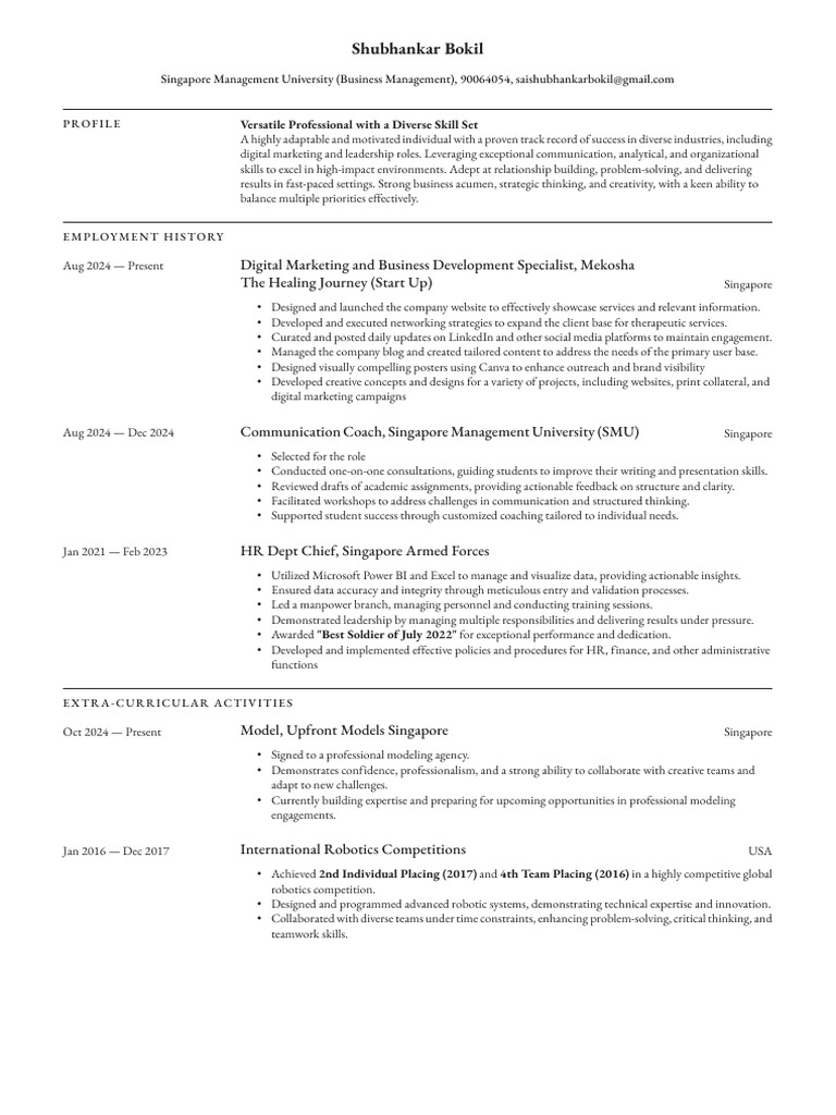 Shubhankar Bokil Resume | PDF | Digital Marketing | Business