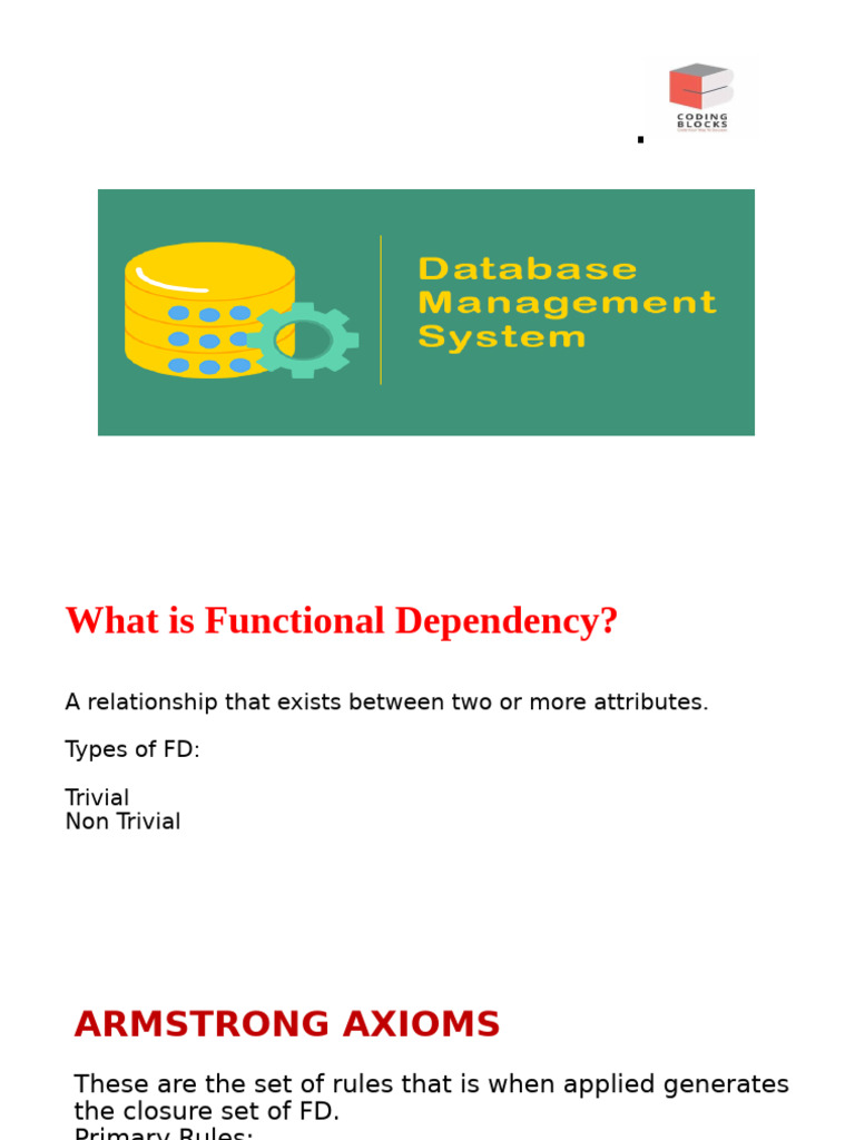 Functional Dependecies PPT | PDF