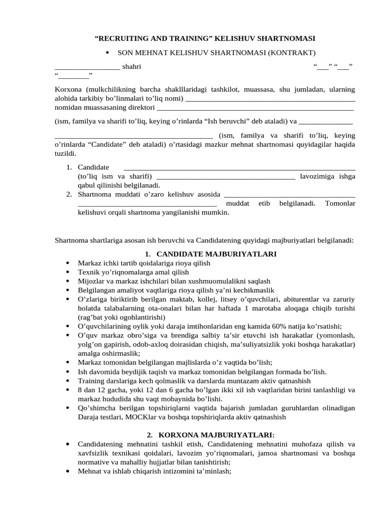 Recruiting and Training | PDF