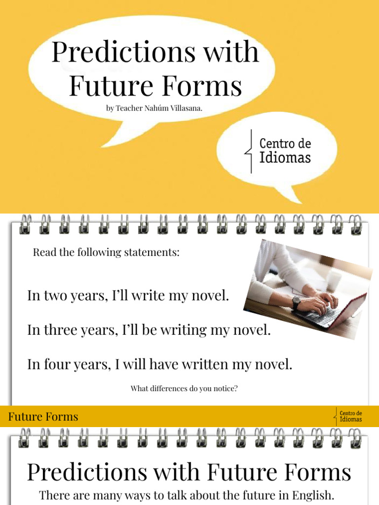 Predictions With Future Forms | PDF
