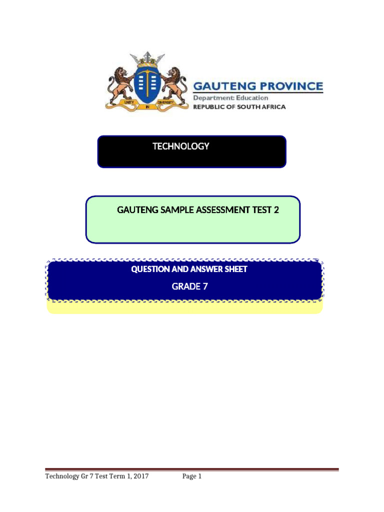 Technology Grade 7 Worksheet 2 | PDF