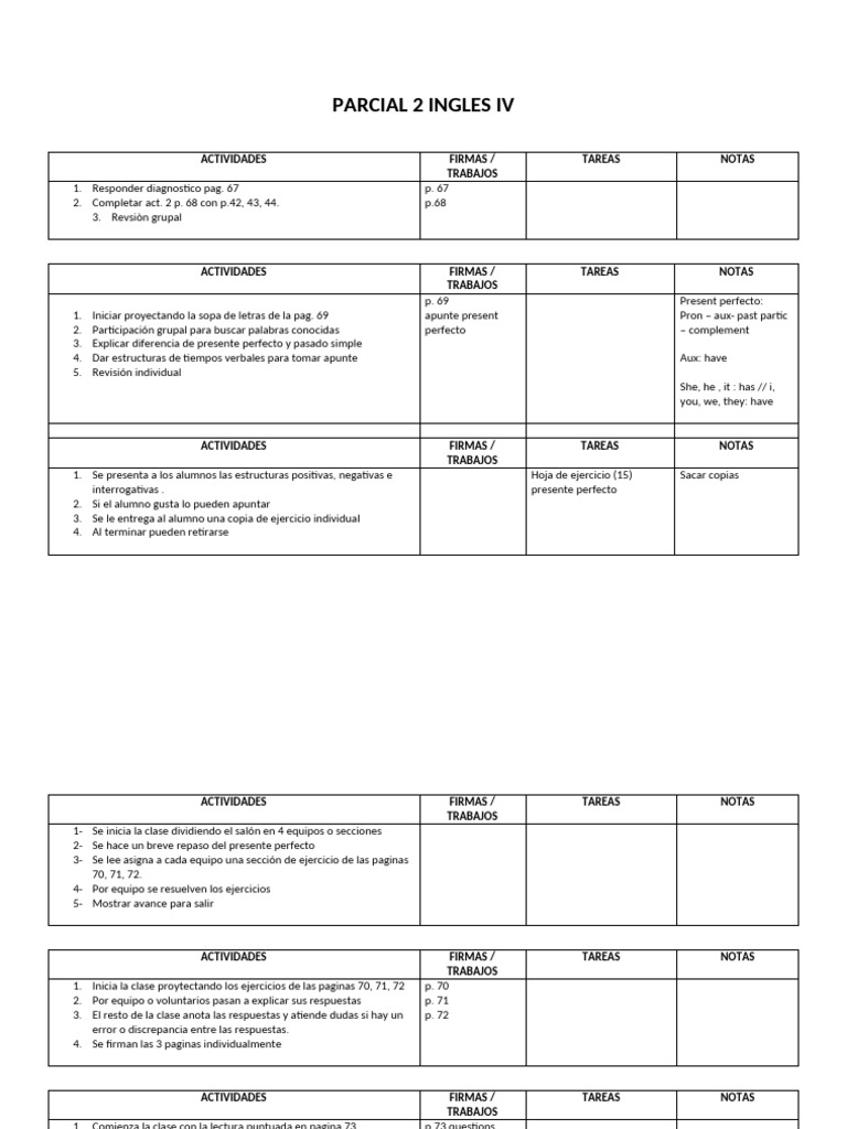 2P ING IV | PDF | Gramática | Sintaxis