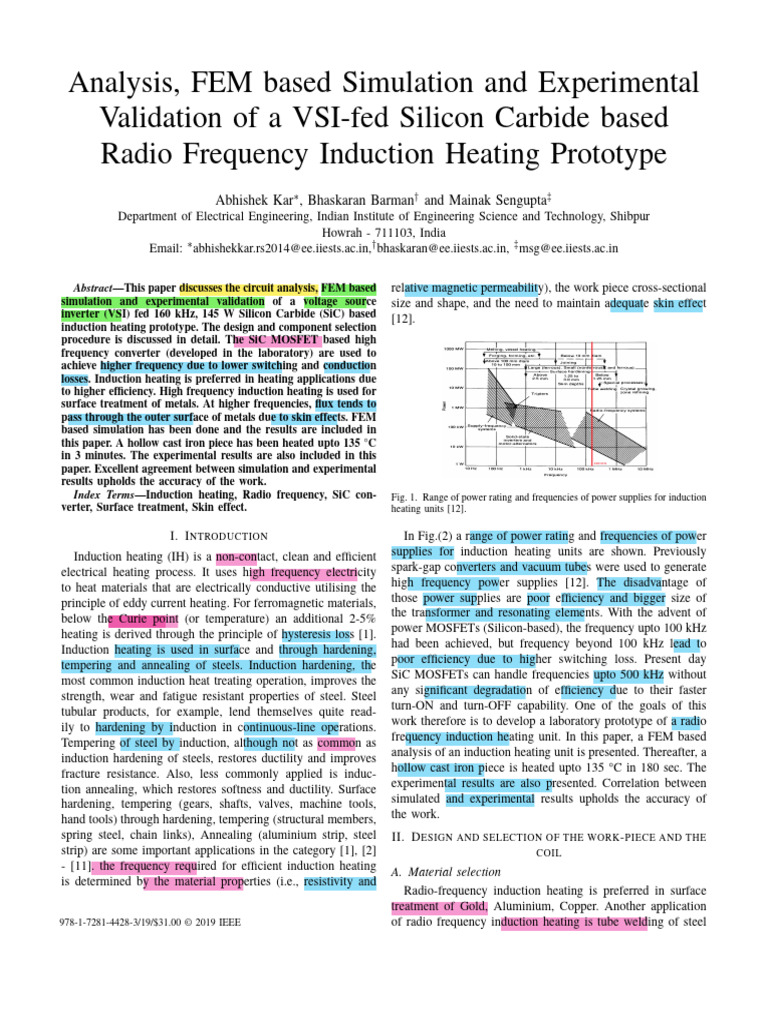 Analysis FEM Based Simulation and Experimental Validation of A VSI-fed ...