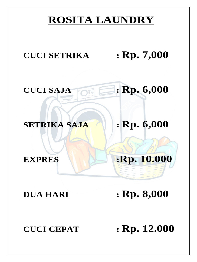Rosita Laundry | PDF